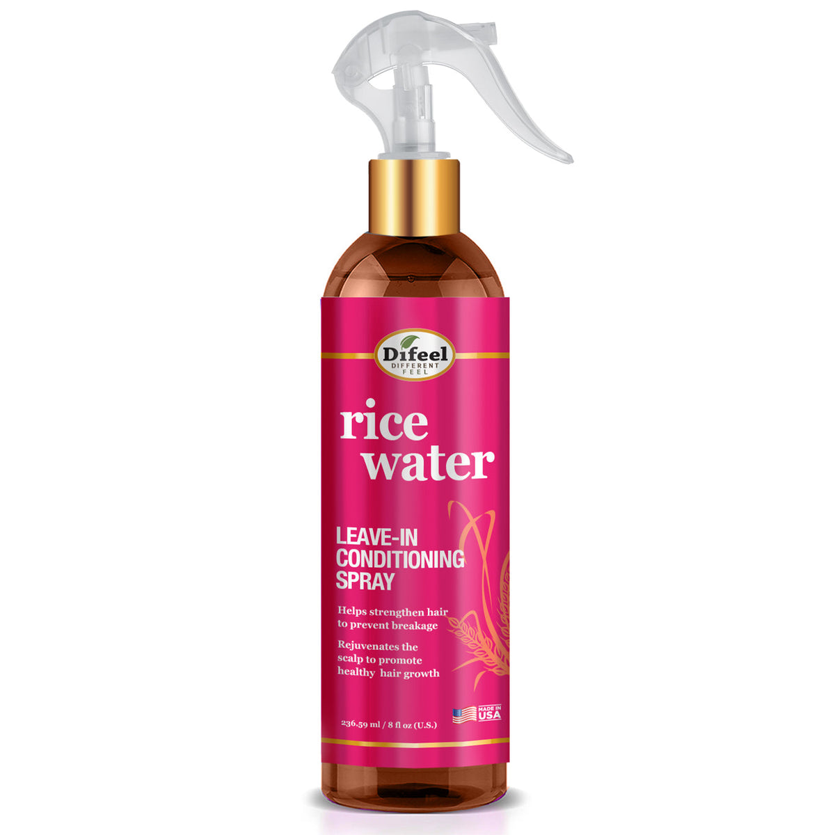 Difeel Rice Water Leave-in Conditioning Spray 8 oz. — Cosmetic ...