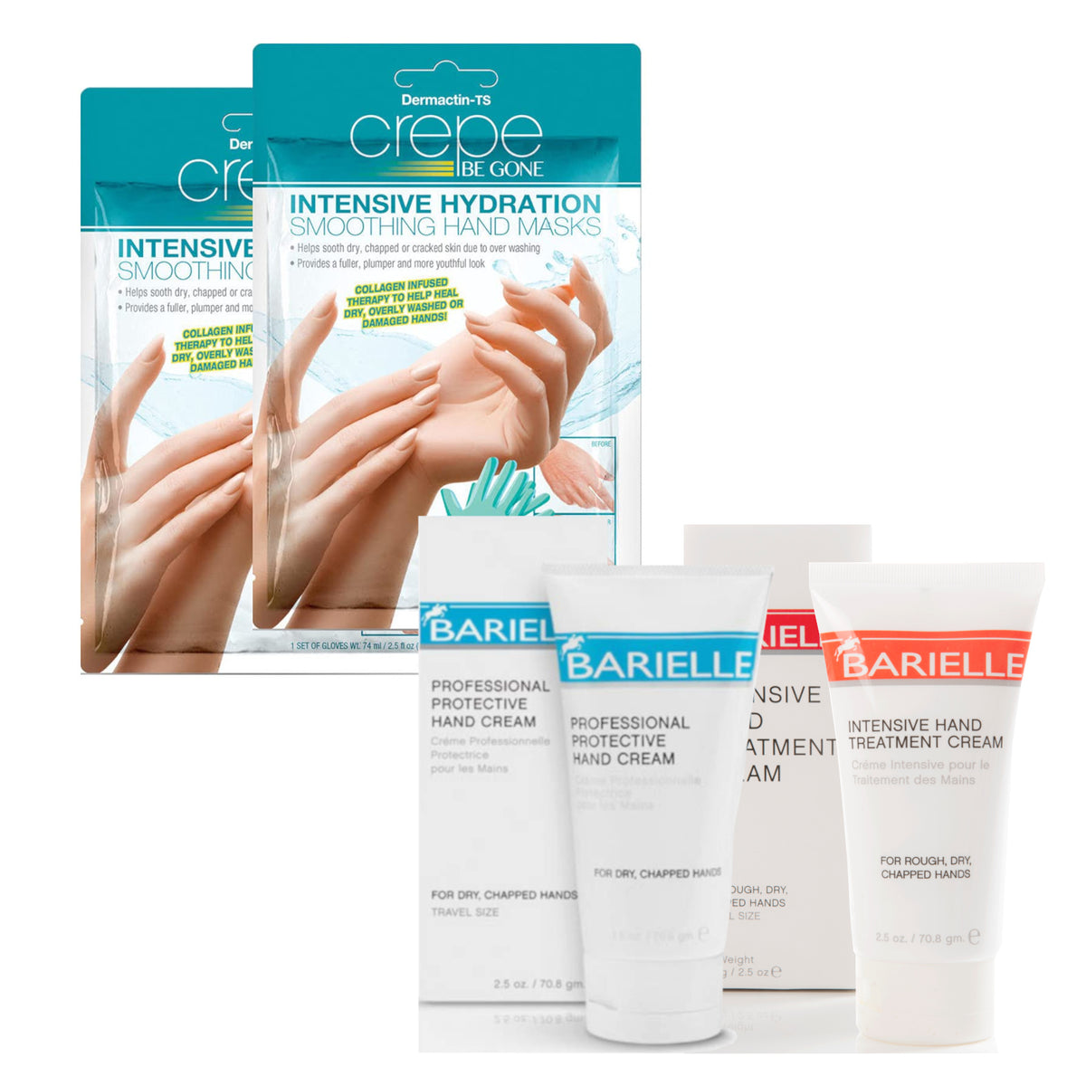 Barielle Intensive Hand Repair System 4-PC Set with 2 Hand Masks & 2 H ...